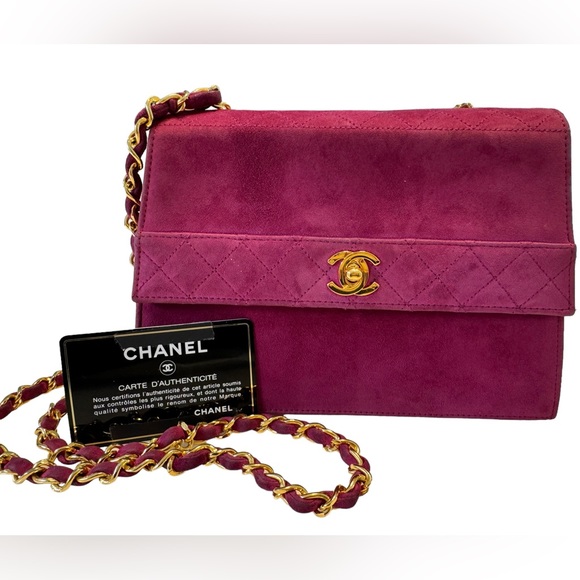 CHANEL | Bags | Rare Vintage Chanel Trapezoid Flap Bag Hot Pink Fuchsia ...